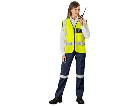 Airport Hi-Viz Reflective Full Zip Vest - Three6ixty