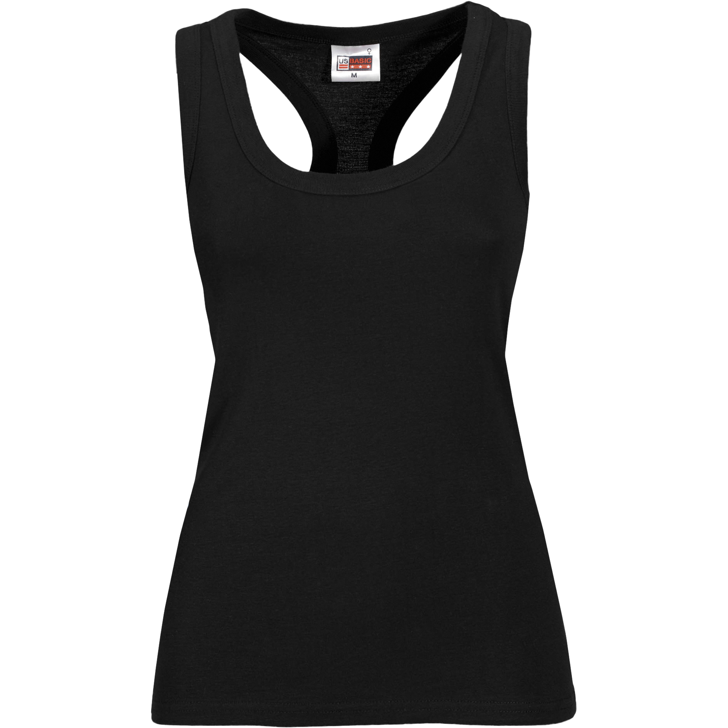 Ladies Maui Racerback Top - Black | BAS-900-BL
