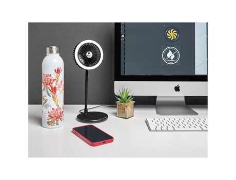Light Breeze LED Ring Light Desk Fan - Three6ixty